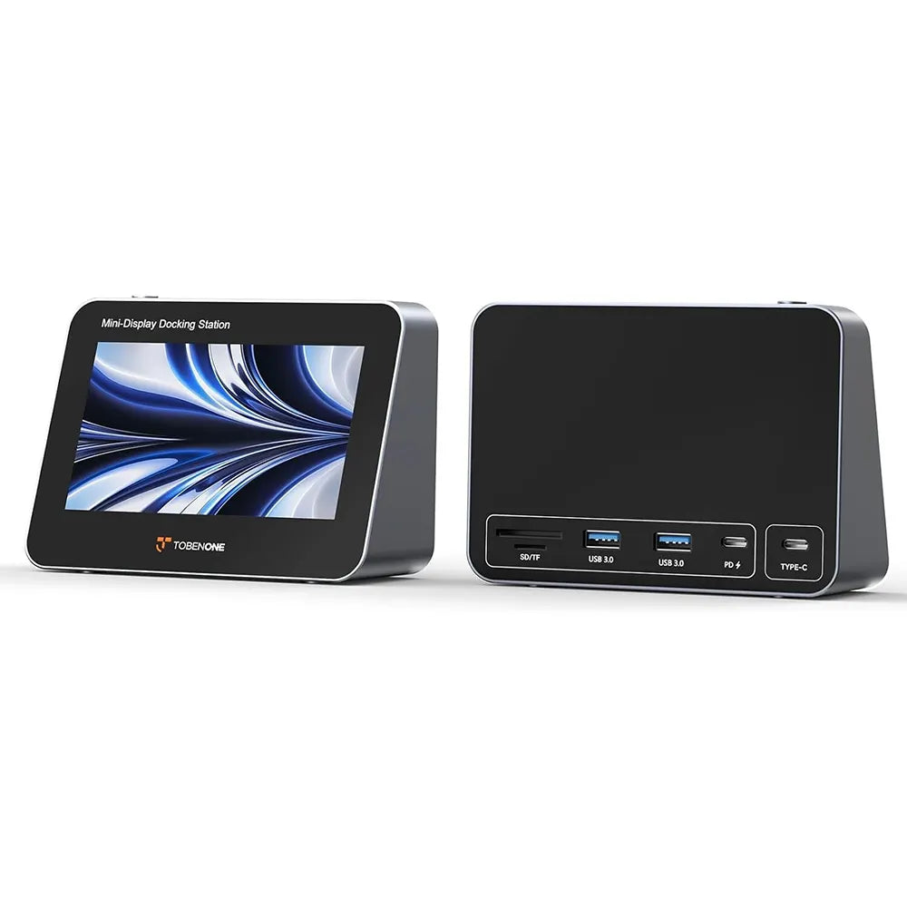 TobenONE Mini Monitor & USB-C Hub, 5” HD Display with 100W Charging