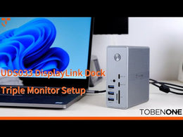 UDS033 TobenONE DisplayLink Docking Station Triple Monitor with 120W P